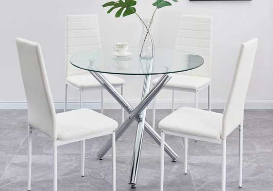Elegant Glass Dining Table Design for Modern homes