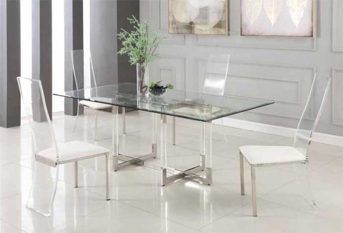 Elegant Glass Dining Table Design for Modern homes